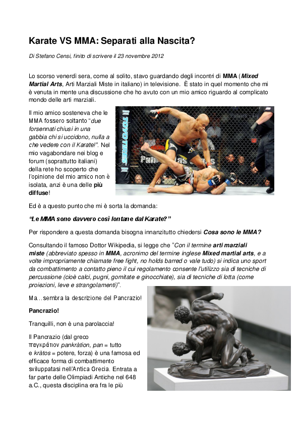 (PDF) MMA vs Karate