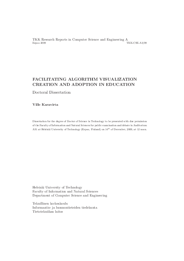 (PDF) Facilitating Algorithm Visualization Creation and Adoption in ...