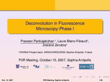 (PDF) Deconvolution In Fluorescence Microscopy-Phase I