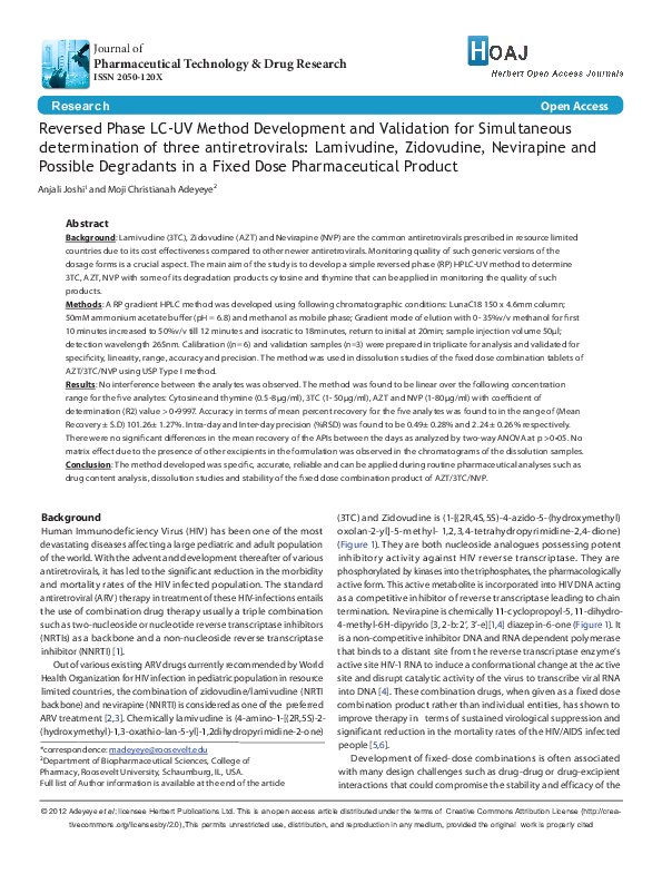 (PDF) Reversed Phase LC-UV Method Development and Validation for Simultaneous determination of ...
