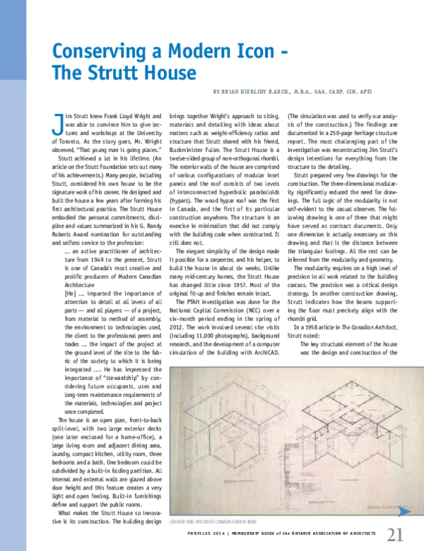 (PDF) Conserving a Modern Icon - The Strutt House