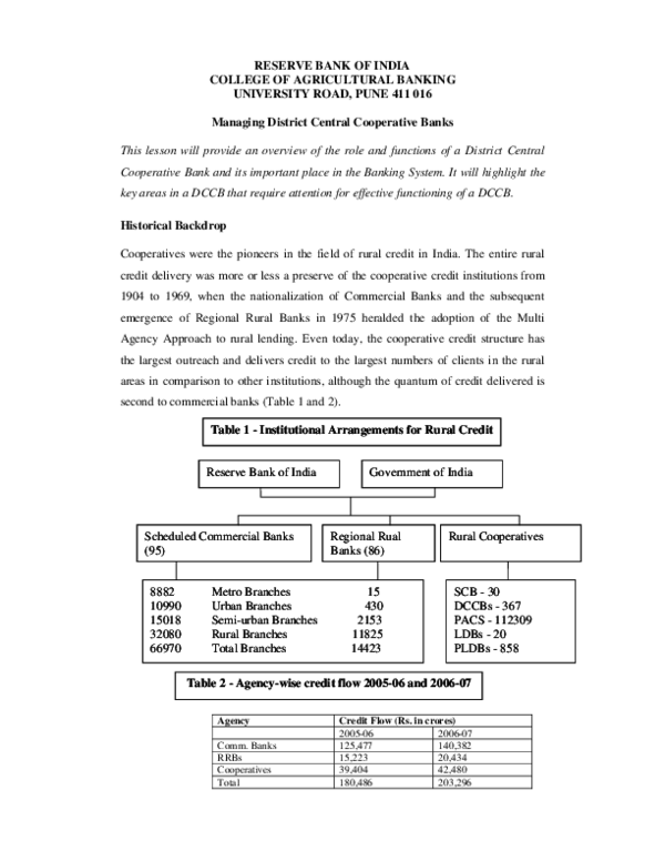(PDF) Managing District Central Co-operative Banks | Emmanuel V Murray ...