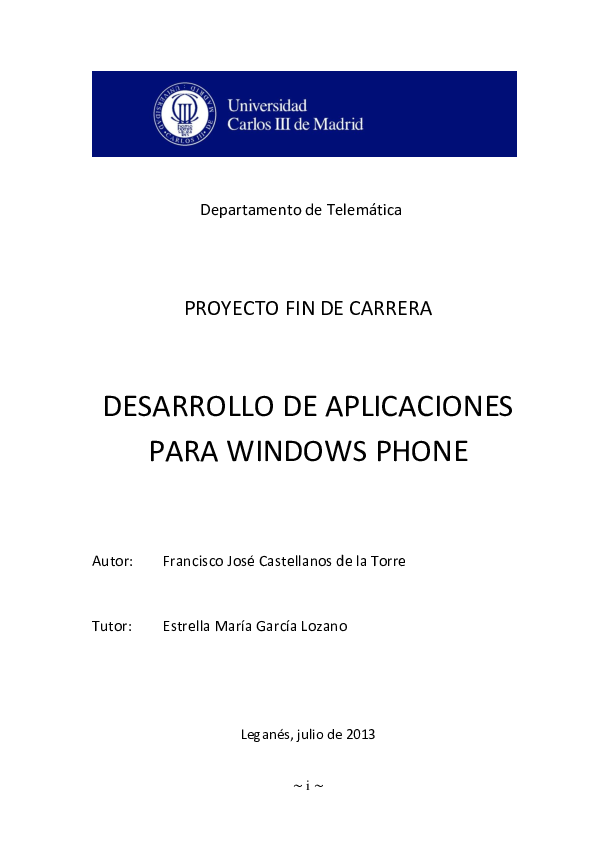 (PDF) i ~ PROYECTO FIN DE CARRERA