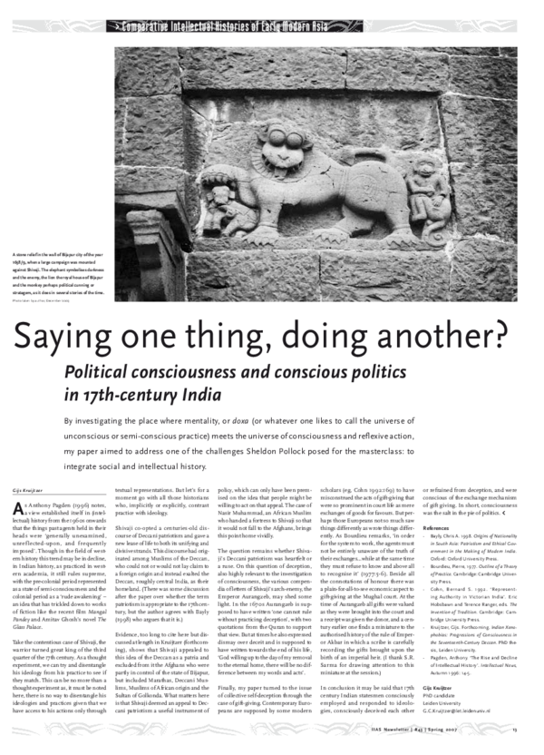 (PDF) Saying one thing, doing another?