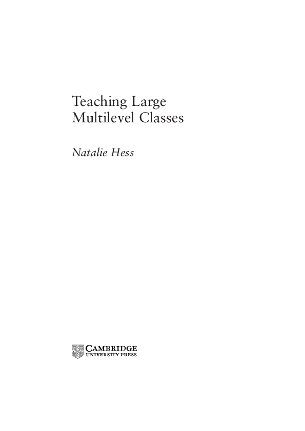 (PDF) Teaching Large Multilevel Classes