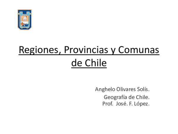 (PPT) Regiones Provincias y Comunas de Chile
