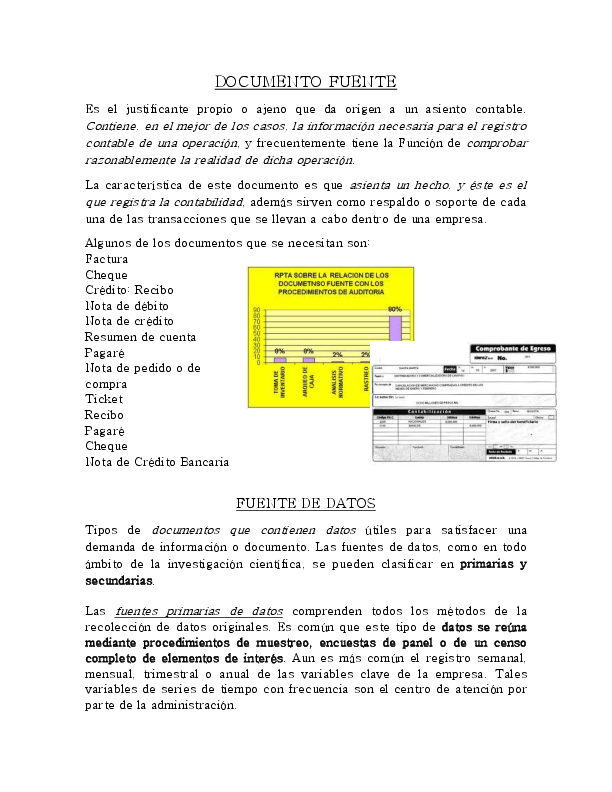 Documentos Fuente De Contabilidad
