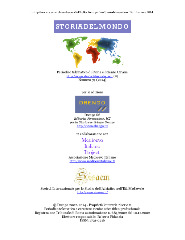 (PDF) Fonti online per la storia del Principato vescovile di Trento ...