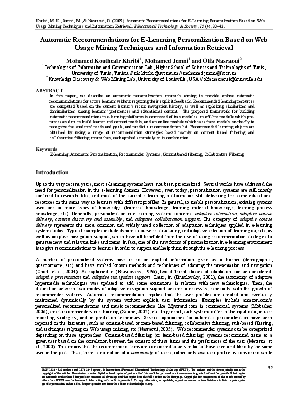 (PDF) Data Mining for Web Personalization | Bamshad Mobasher - Academia.edu