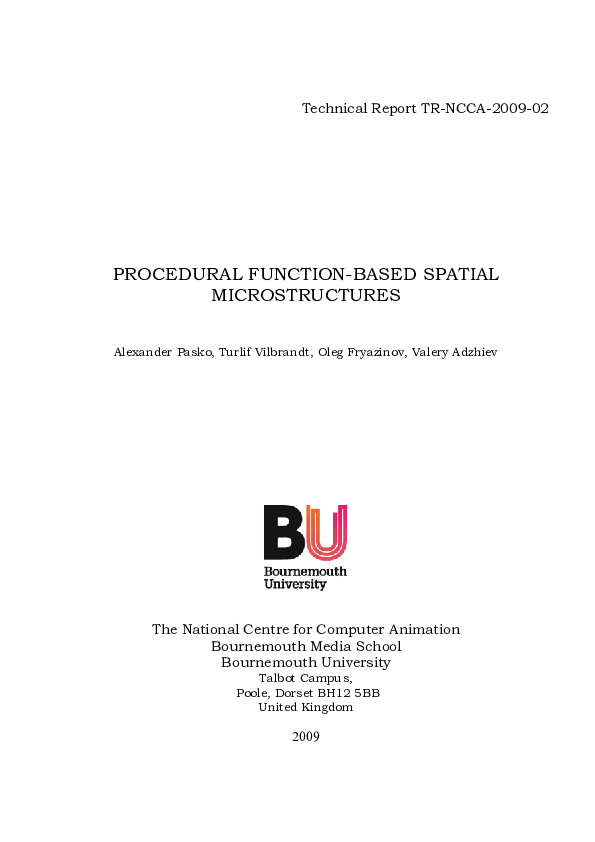 (PDF) Procedural function-based spatial microstructures