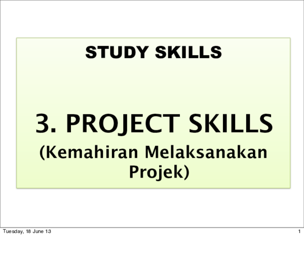 (PDF) Study Skills (Project Skills)