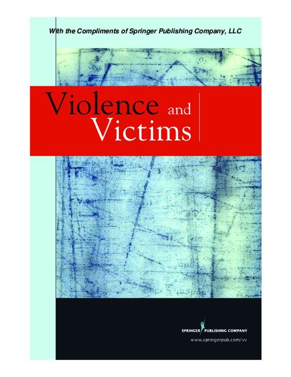 (PDF) Perpetrator and Victim Gender Patterns for 21 Forms of Youth ...