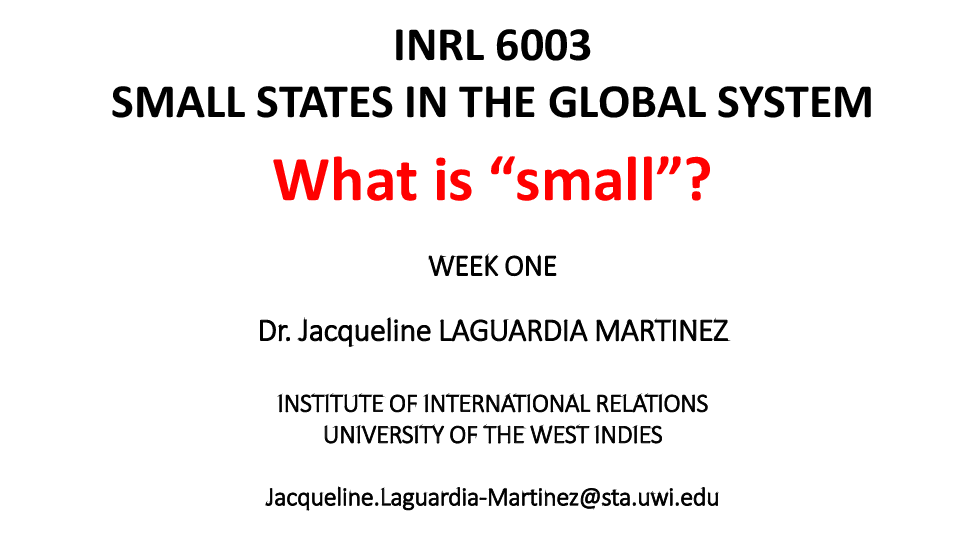 (PDF) Small states: An introduction