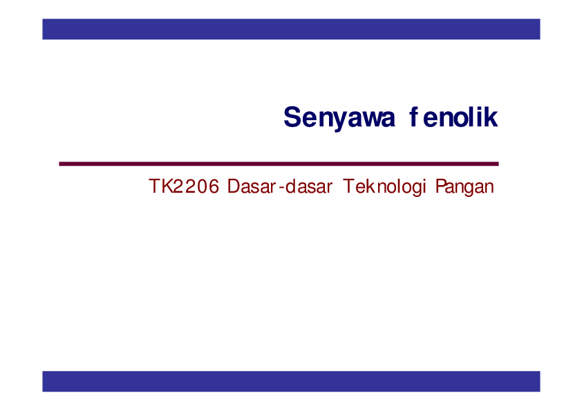 (PDF) Senyawa fenolik
