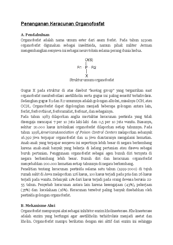 (DOC) Penanganan Keracunan Organofosfat