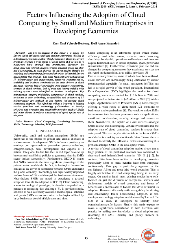 (PDF) International Journal of Emerging Science and Engineering Paper ...