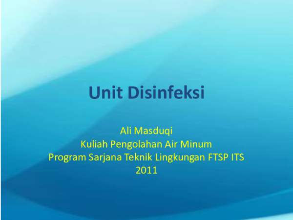 7. Unit Disinfeksi