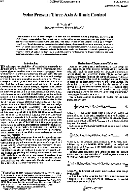 Solar Pressure Three Axis Attitude Control