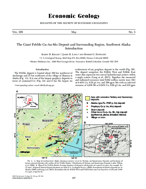 (PDF) The Giant Pebble Cu-Au-Mo Deposit and Surrounding Region ...