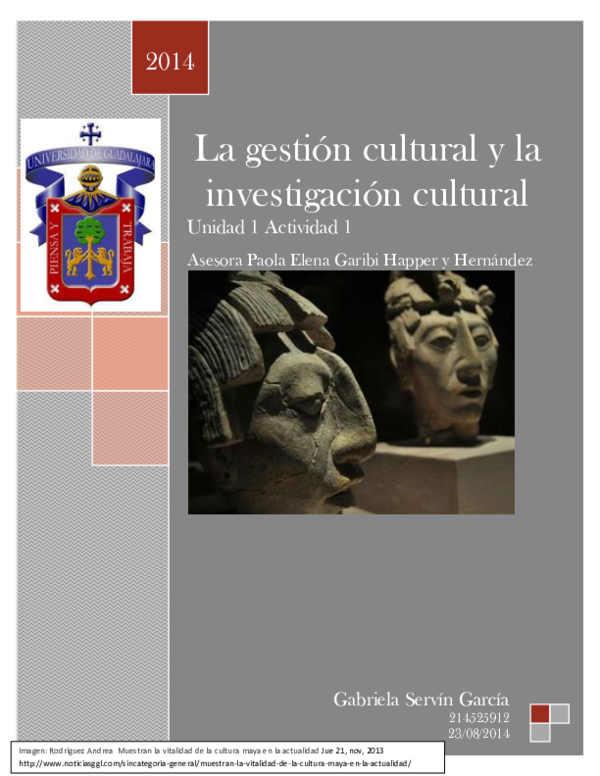 (DOC) Unidad 1 Actividad 1 La gestion cultural y la investigacion cultural