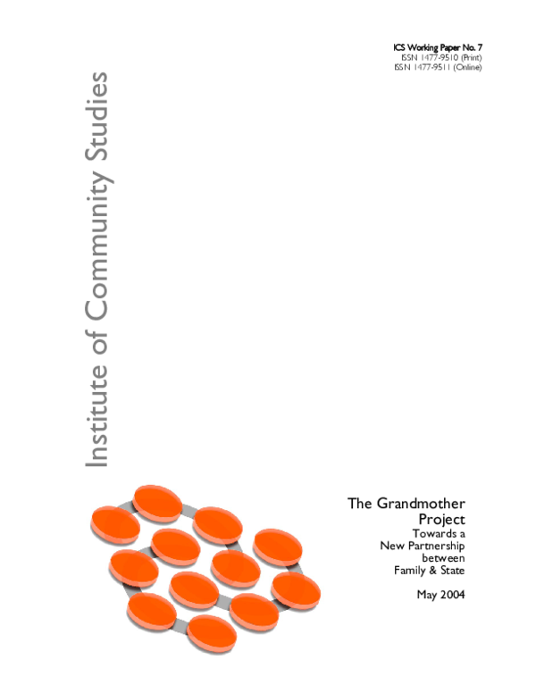 (PDF) The Grandmother Project: Towards a New Partnership Between Family ...