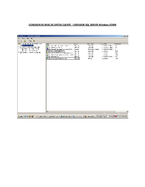 (DOC) CONEXION DE BASE DE DATOS CLIENTE-servidor
