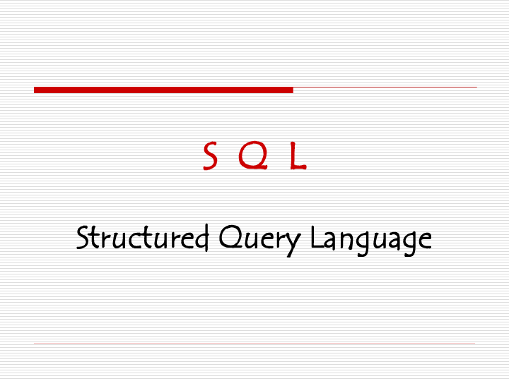 (PPT) Dasar-Dasar Perintah SQL