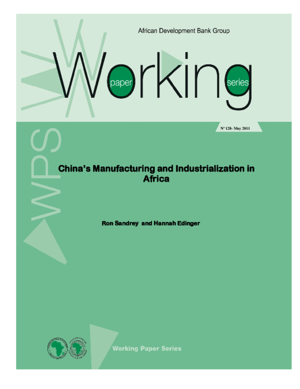 (PDF) Working Paper 128 - Chinaâ€™s Manufacturing and Industrialization ...