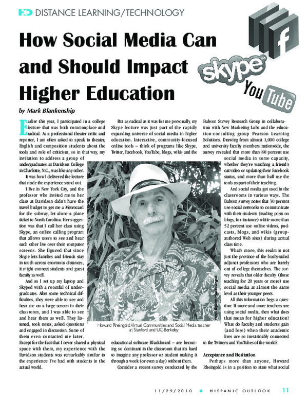 (PDF) DISTANCE LEARNING/TECHNOLOGY How Social Media Can and Should ...