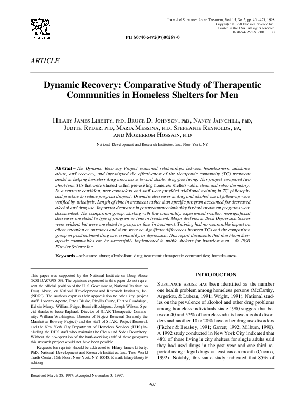 (PDF) Dynamic Recovery | Judith Ryder - Academia.edu