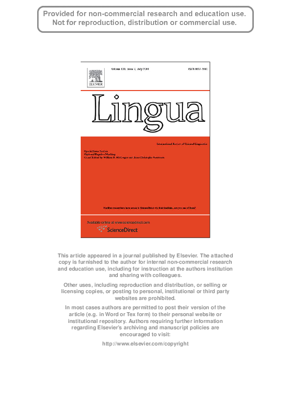(PDF) Ordering arguments about: Word order and discourse motivations in ...