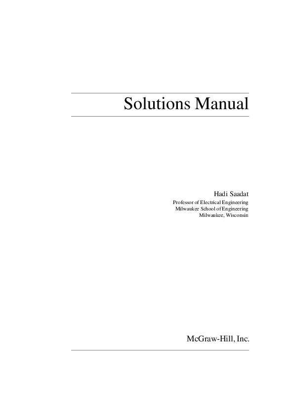 (PDF) solution analisis power system