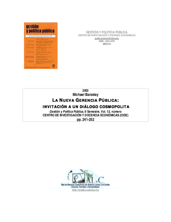 (PDF) Barzelay nueva+gerencia+publica