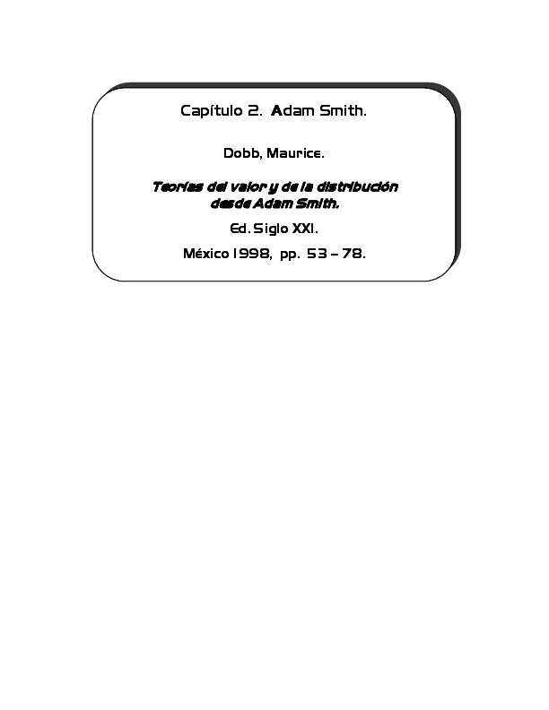 (PDF) Teorías del valor y de la distribución desde Adam Smith