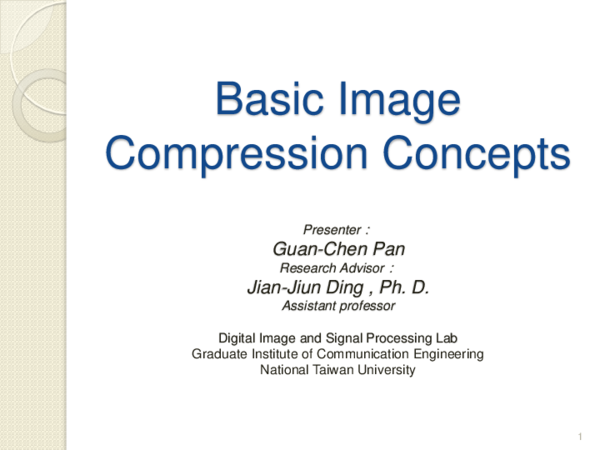 (PPT) Basic Image Compression Concepts