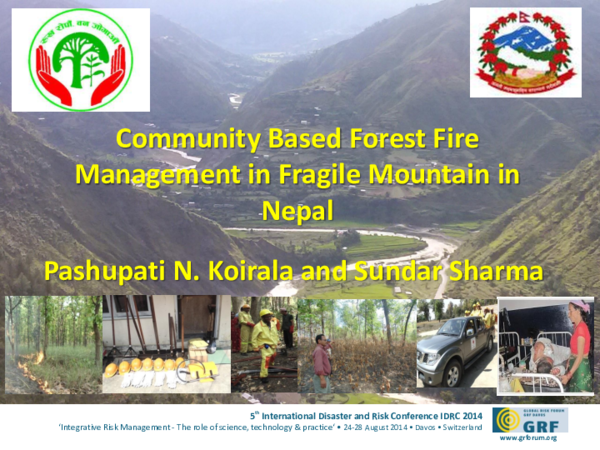 (PDF) Community based forest fire management in fragile mountain in Nepal