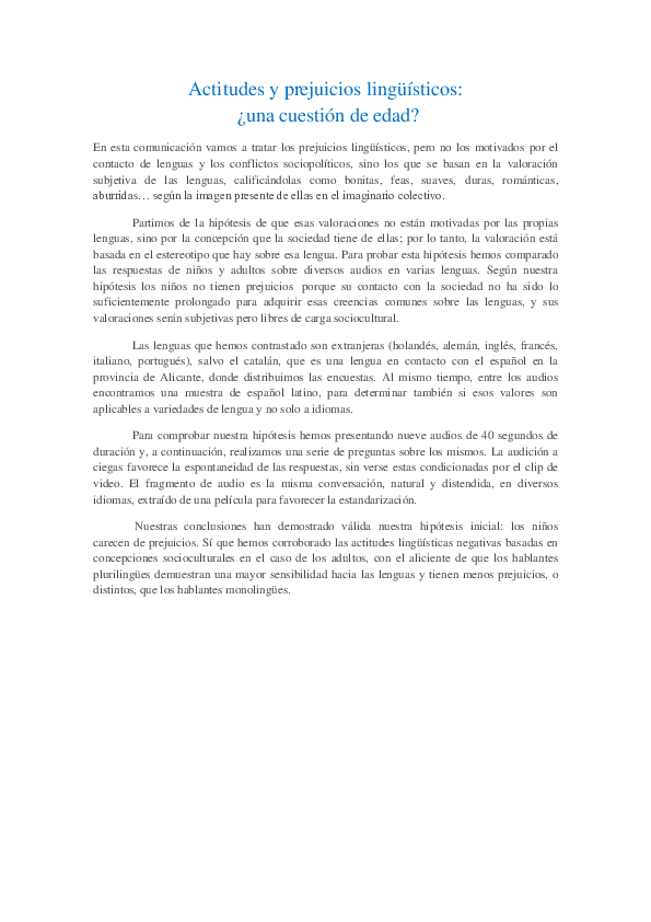 (PDF) Actitudes y prejuicios lingüísticos: ¿una cuestión de edad?
