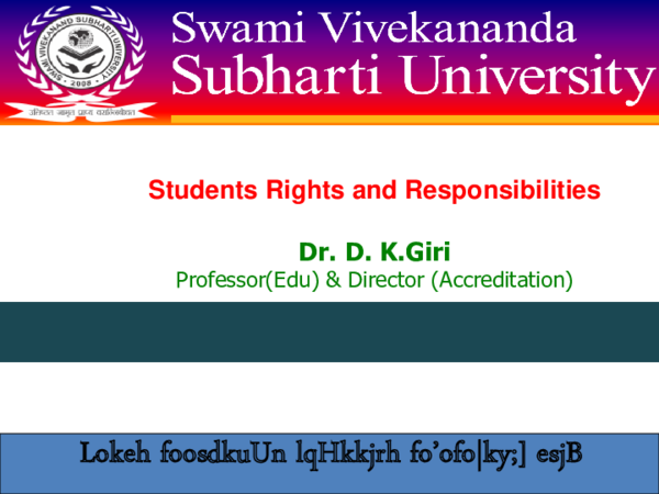 (PPT) Students Rights and Responsibilities