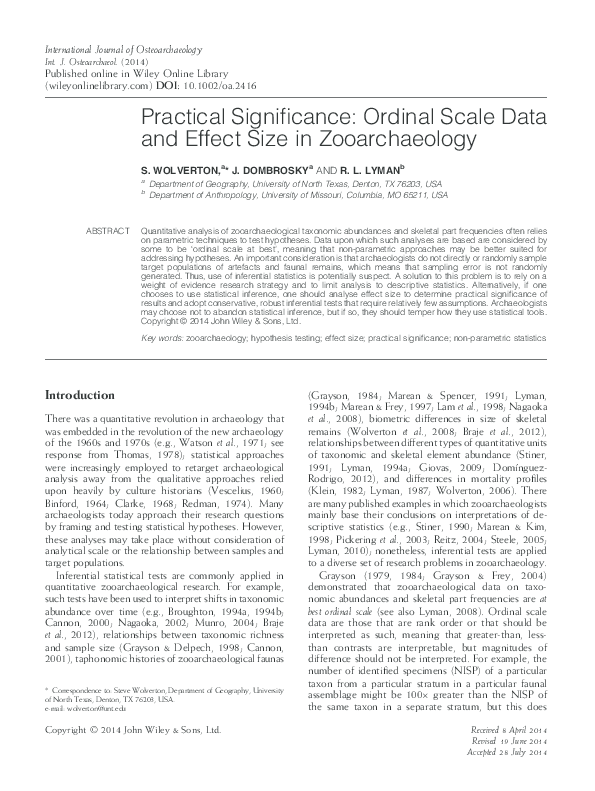 (PDF) Practical Significance: Ordinal Scale Data and Effect Size in ...