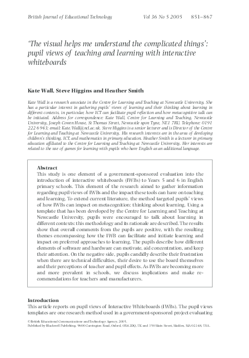 (PDF) 'The Visual Helps Me Understand the Complicated Things': Pupil ...