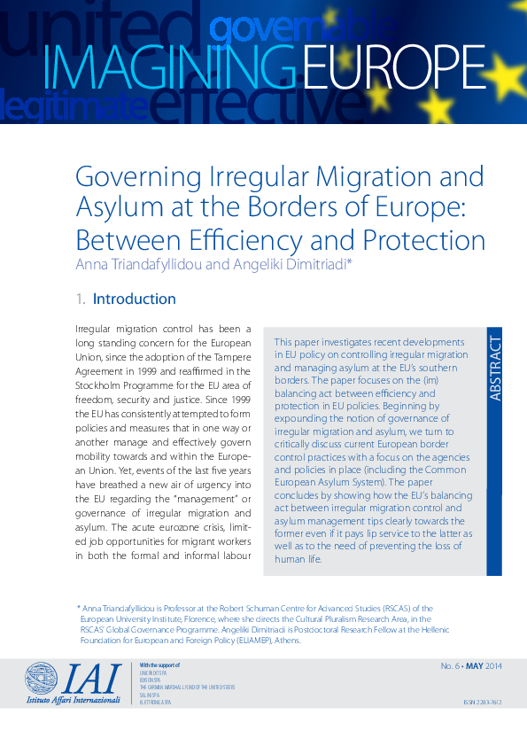 (PDF) Governing Irregular Migration and Asylum at the Borders of Europe ...