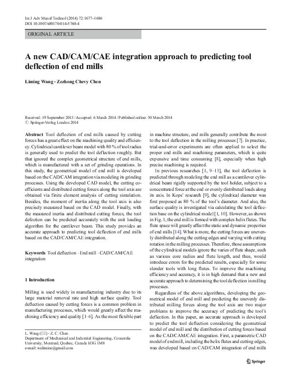 (PDF) Liming wang fluteA new CAD/CAM/CAE integration approach to ...