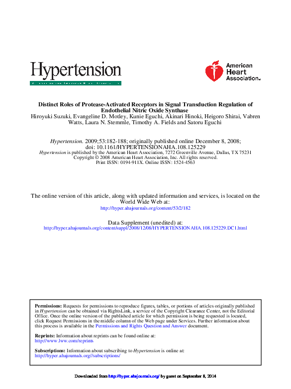 (PDF) Distinct Roles of Protease-Activated Receptors in Signal ...