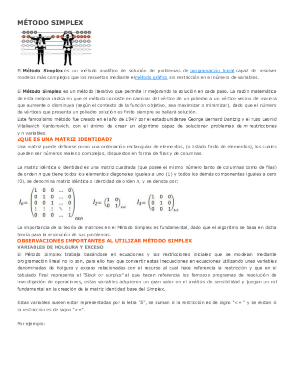 (DOC) MÉTODO SIMPLEX