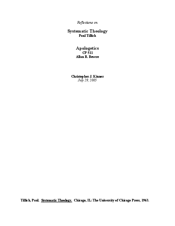 (PDF) Systematic theology