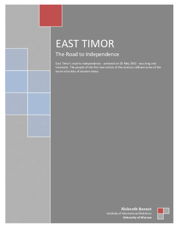 (DOC) East Timor: The Road to Independence