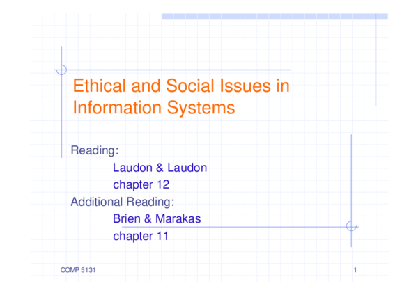 Pdf Ethical And Social Issues In Information Systems