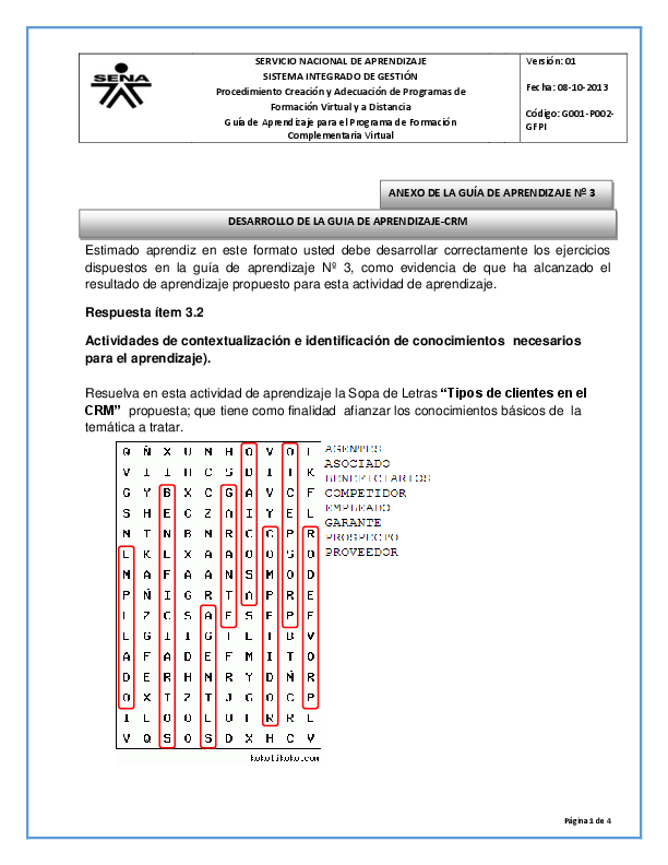 (DOC) Formato Anexo Guía Aprendizaje 3 CRM