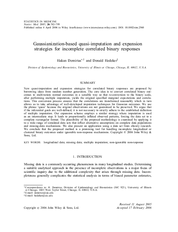 (PDF) Gaussianization-based quasi-imputation and expansion strategies for incomplete correlated ...