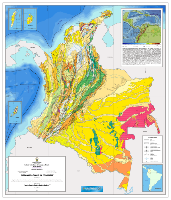 (PDF) MAPA GEOLOGICO DE COLOMBIA